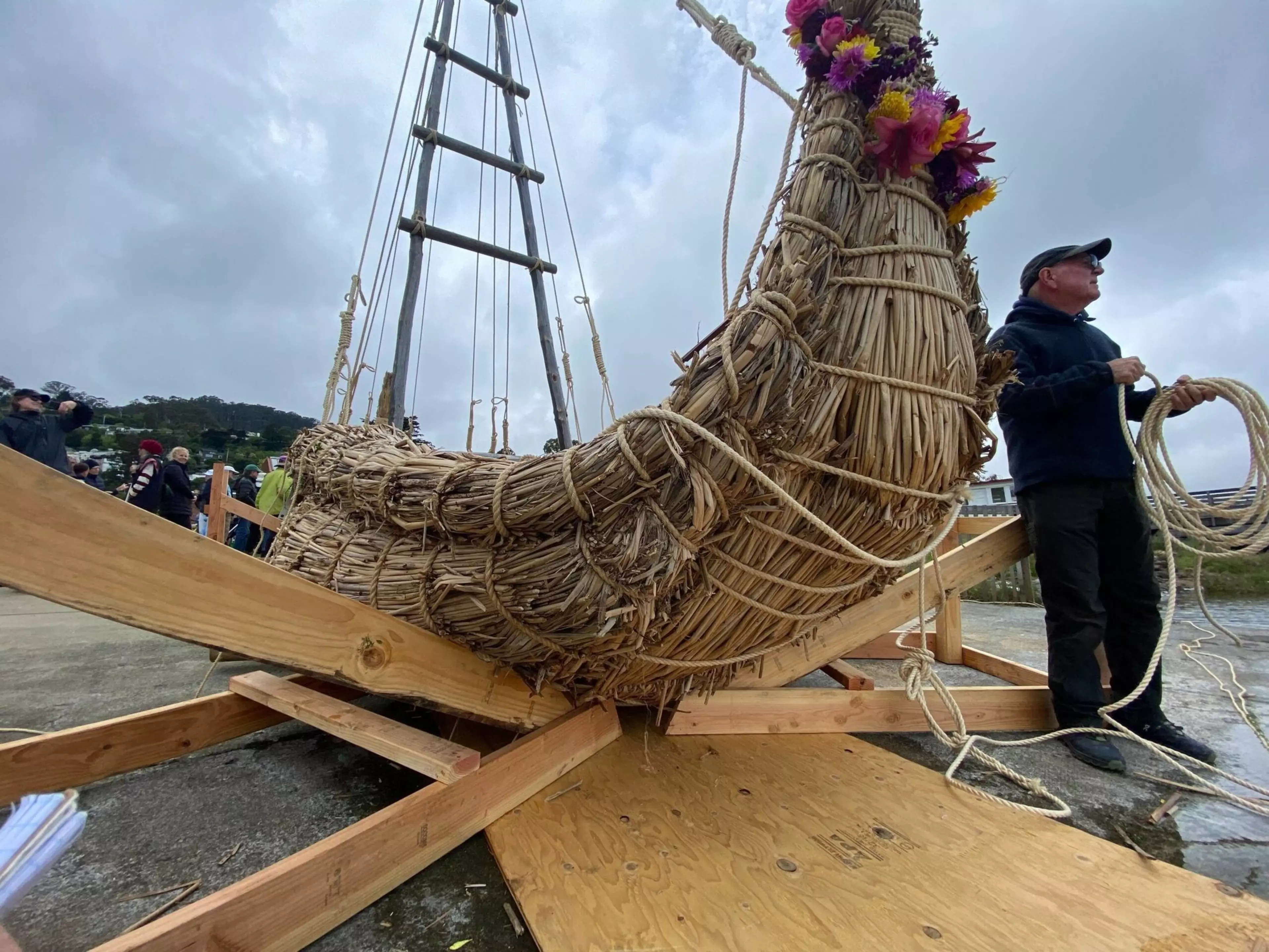 See photos of the hand-built boat that might sail from Sausalito to Hawaii