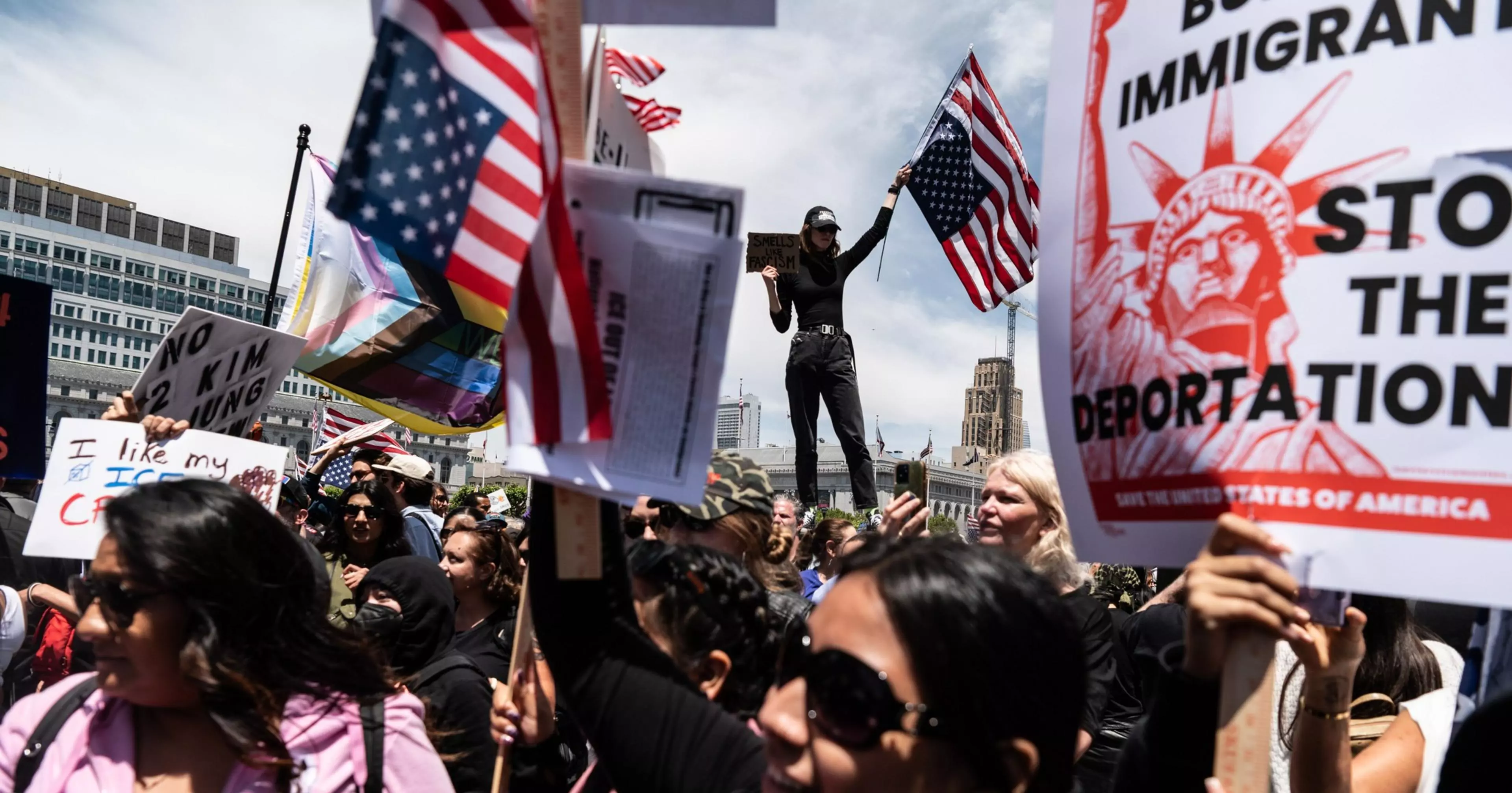 Massive crowds turn out for San Francisco’s ‘No Kings’ protest