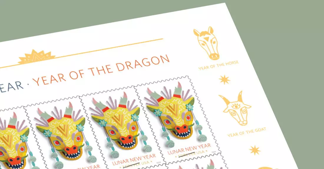USPS Year of the Dragon stamp is ugly, looks like a cow, many say