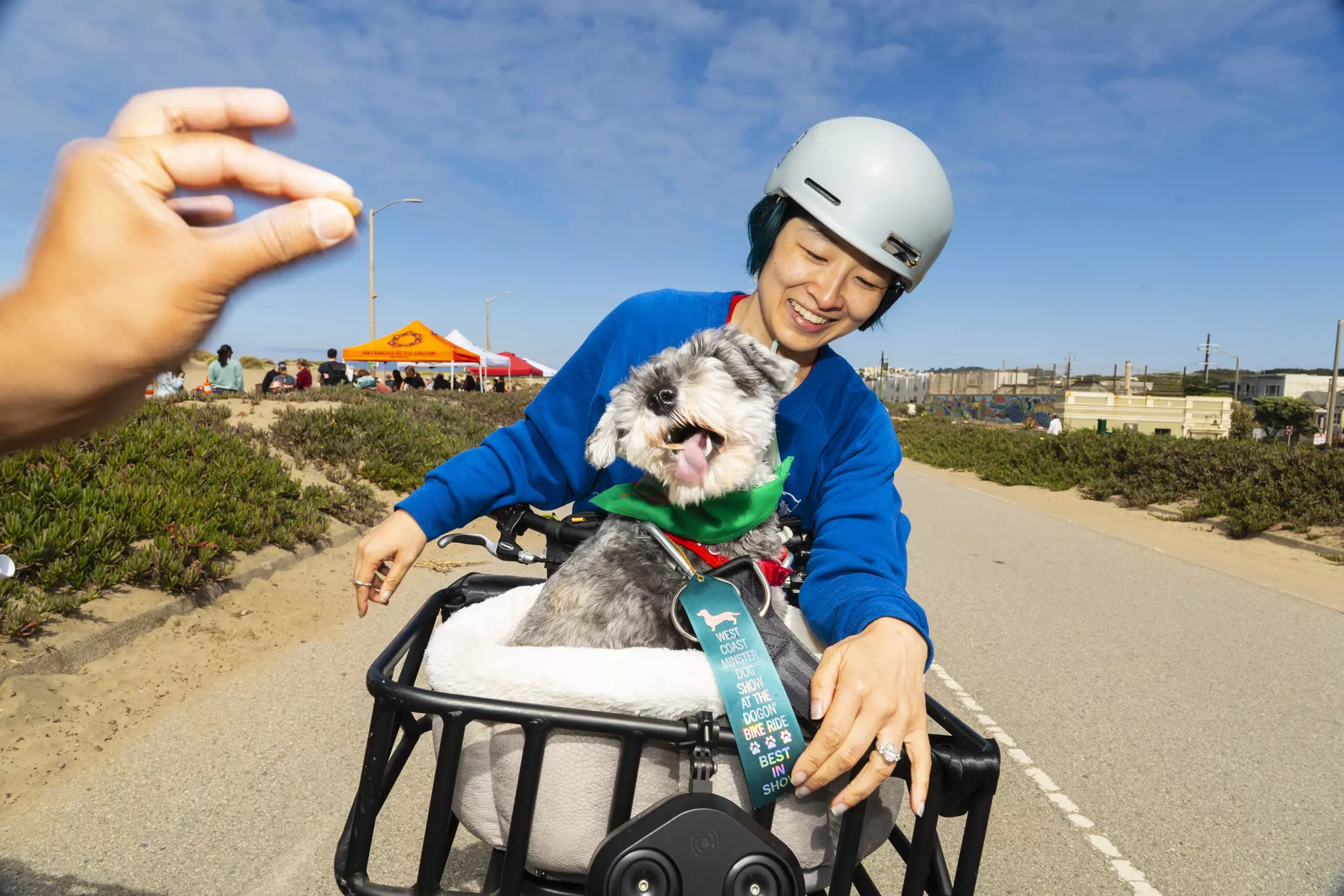 Photos: Dogs (and their owners) bike along Sunset Dunes