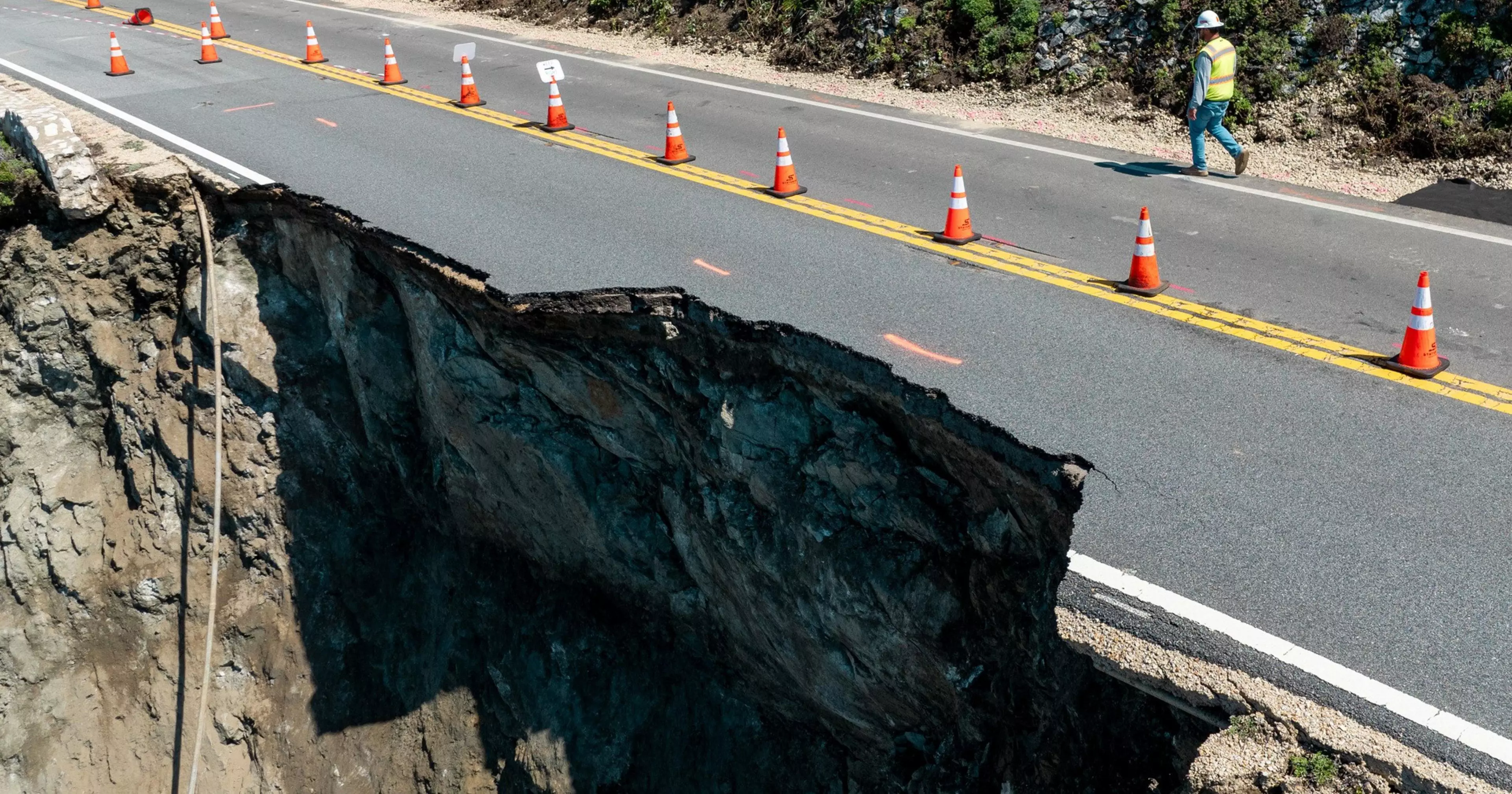 Stunning drone shots show Big Sur’s Highway 1 road collapse