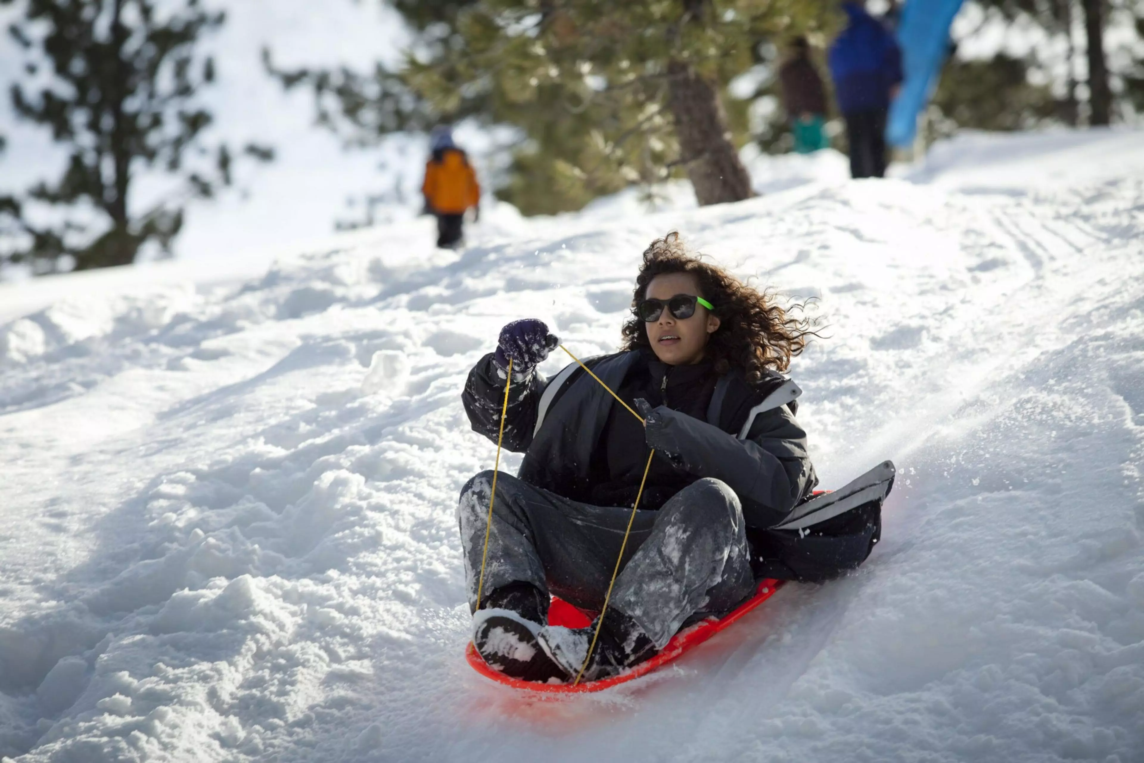 Follow this map to the closest snow play spots