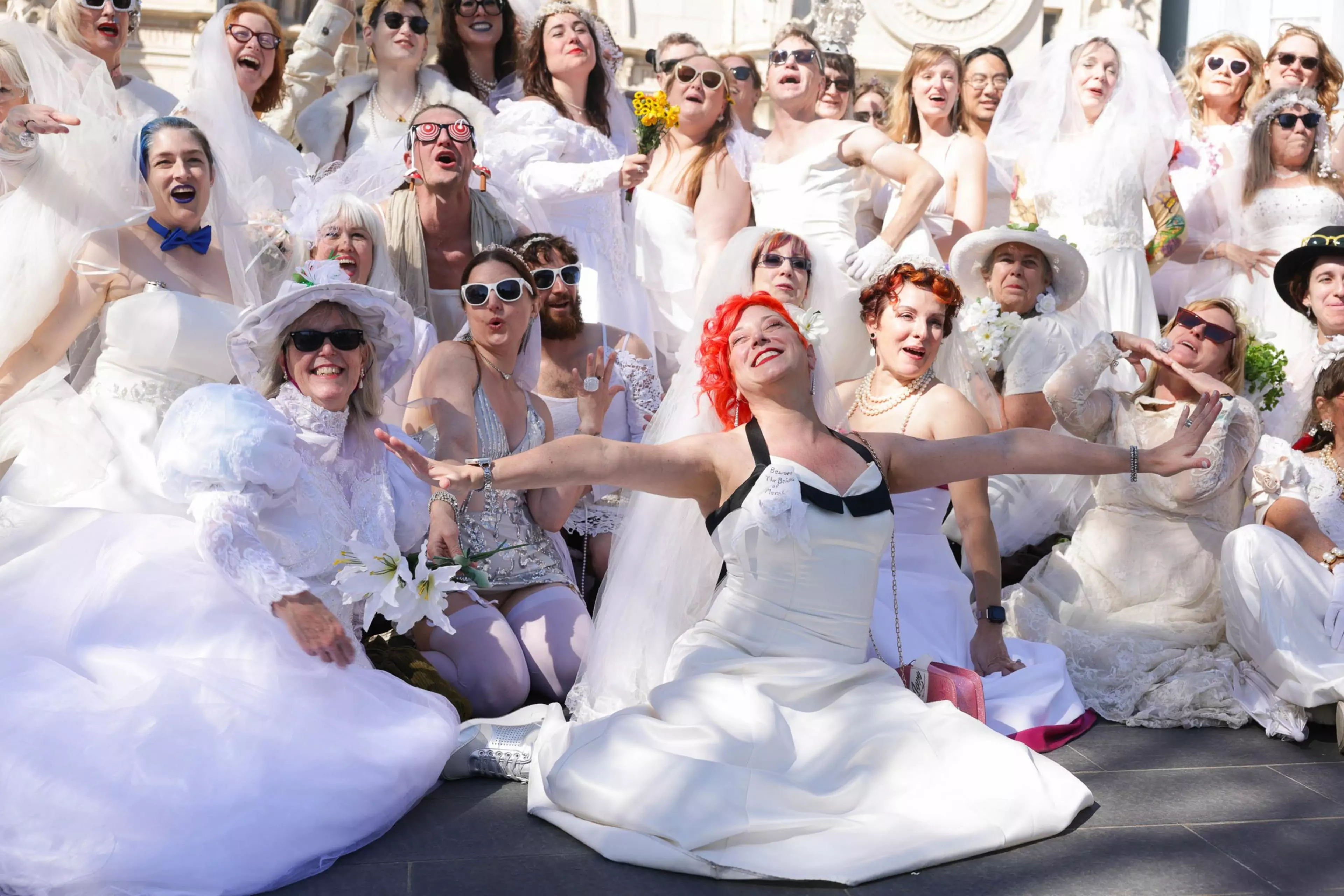 These ‘brides’ just want to have fun—and spoof the state of marriage