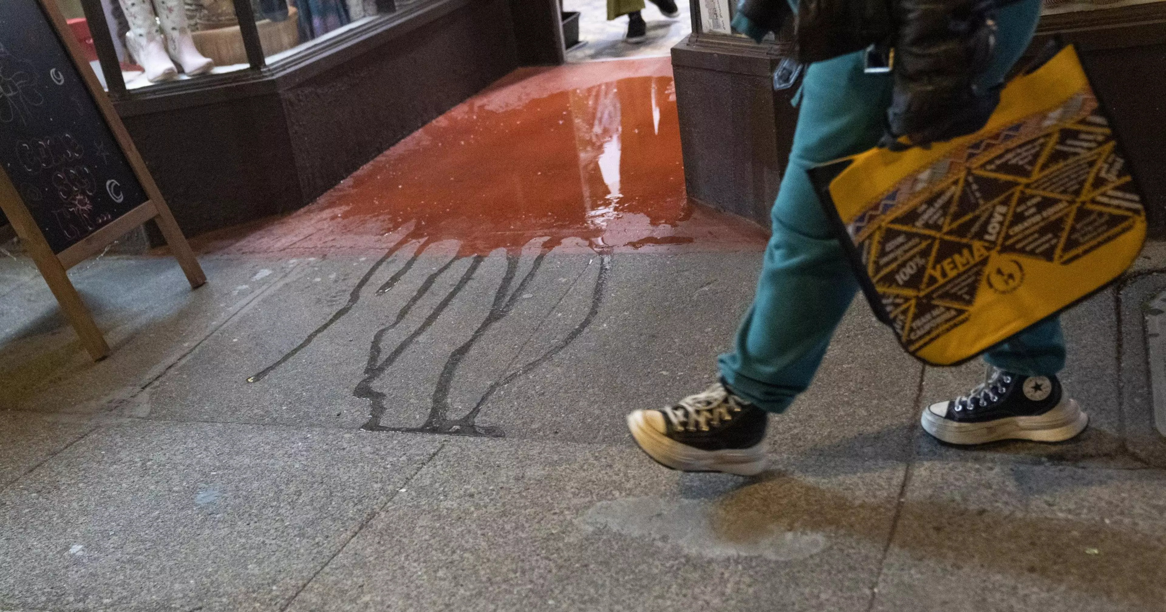 Owner floods store’s doorway to stop homeless people from sleeping outside